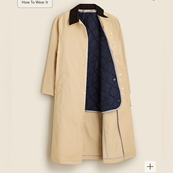 J. Crew | Jackets & Coats | Nwt J Crew Long Barn Jacket In Waxed Cotton ...